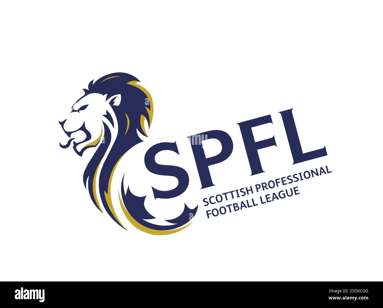 Nach links gedreht, Logo der Scottish Professional Football League ...