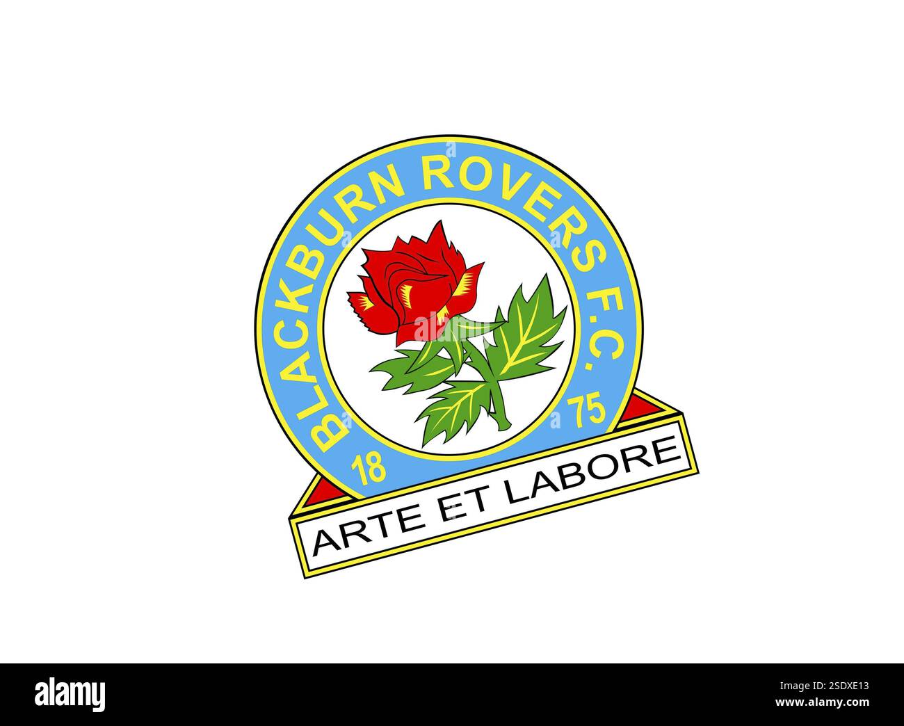 Rotated to left, Blackburn Rovers Logo, Soccer, Logo Stock Photo - Alamy
