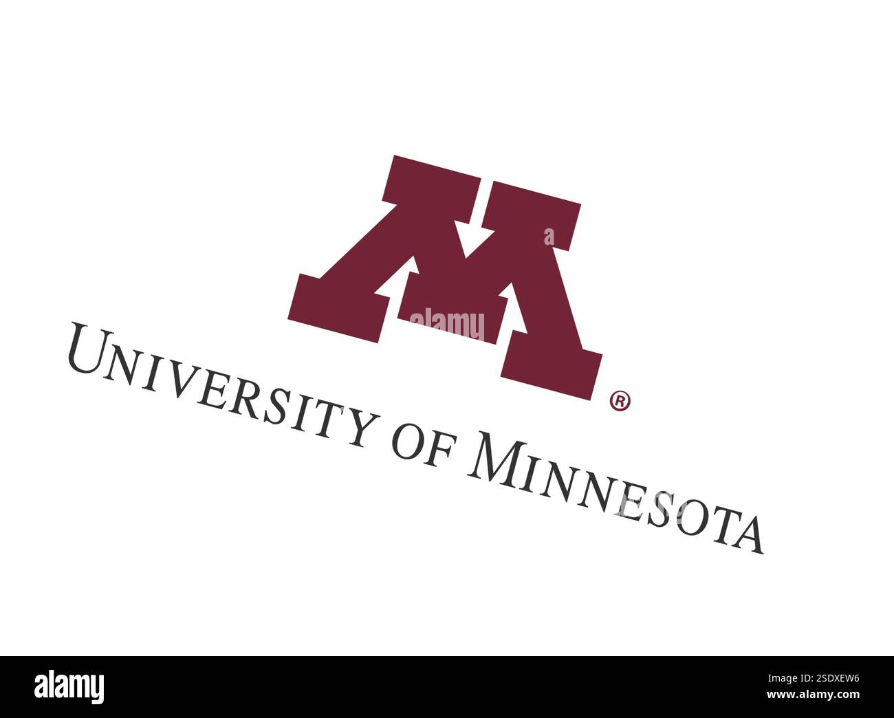 Rotated to right, University of Minnesota Logo, Logo Stock Photo - Alamy