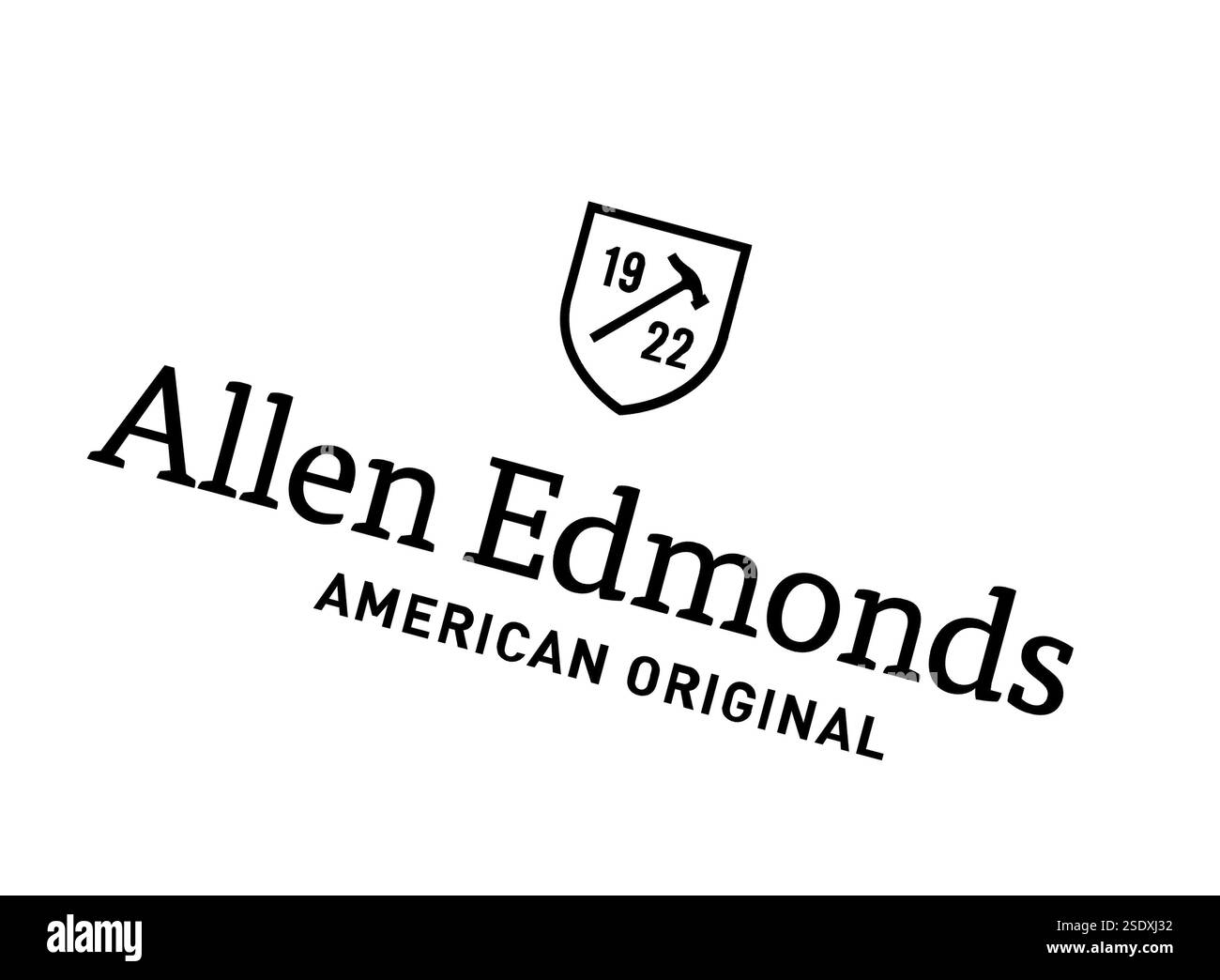 Rotated to right, Allen Edmonds logo, Fashion, Logo Stock Photo - Alamy