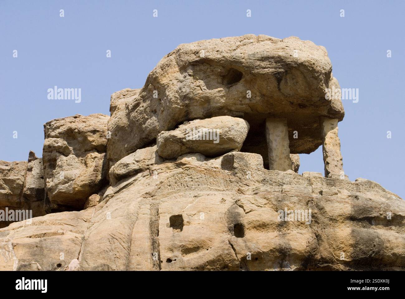 Cave complex of udayagiri with famous inscriptions of emperor Kharavela ...
