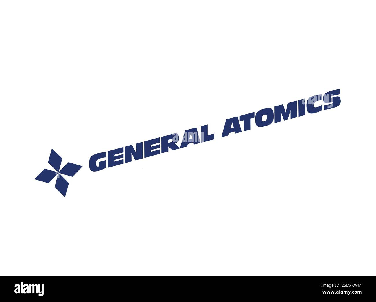Turned to the left, General Atomics logo, airline, logo Stock Photo - Alamy