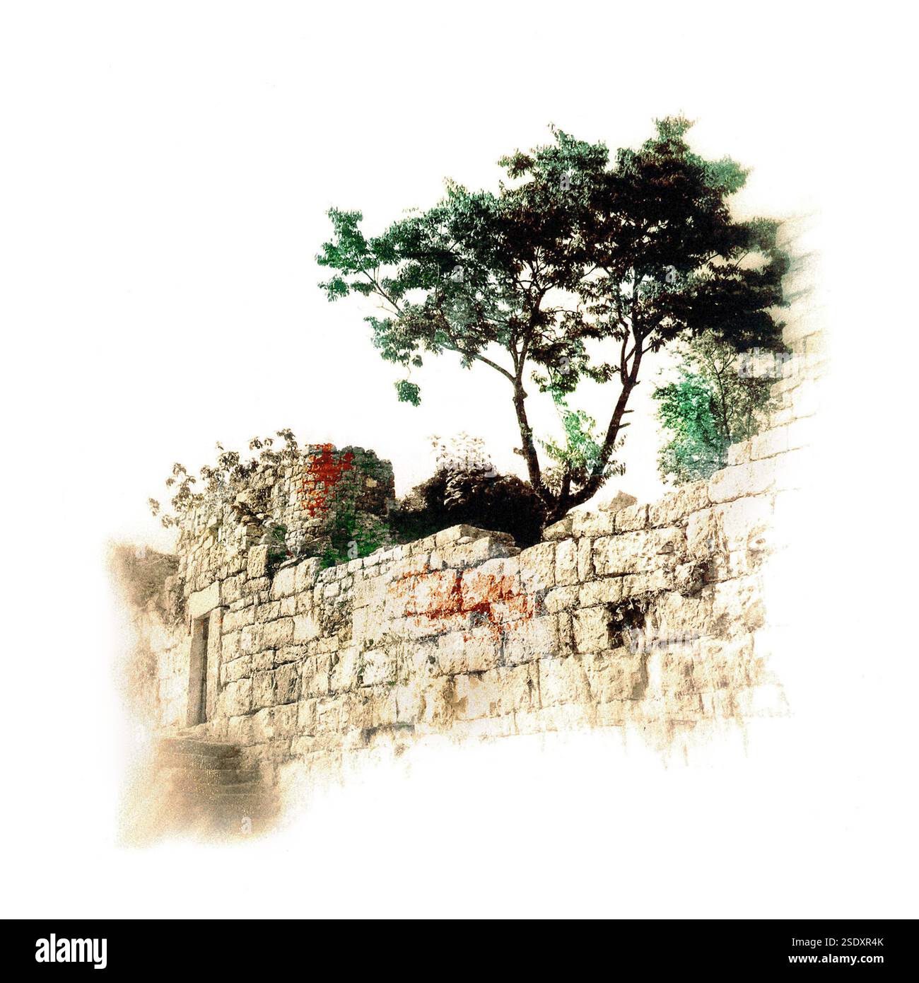 Destroyed old building on Cut Out Stock Images & Pictures - Alamy