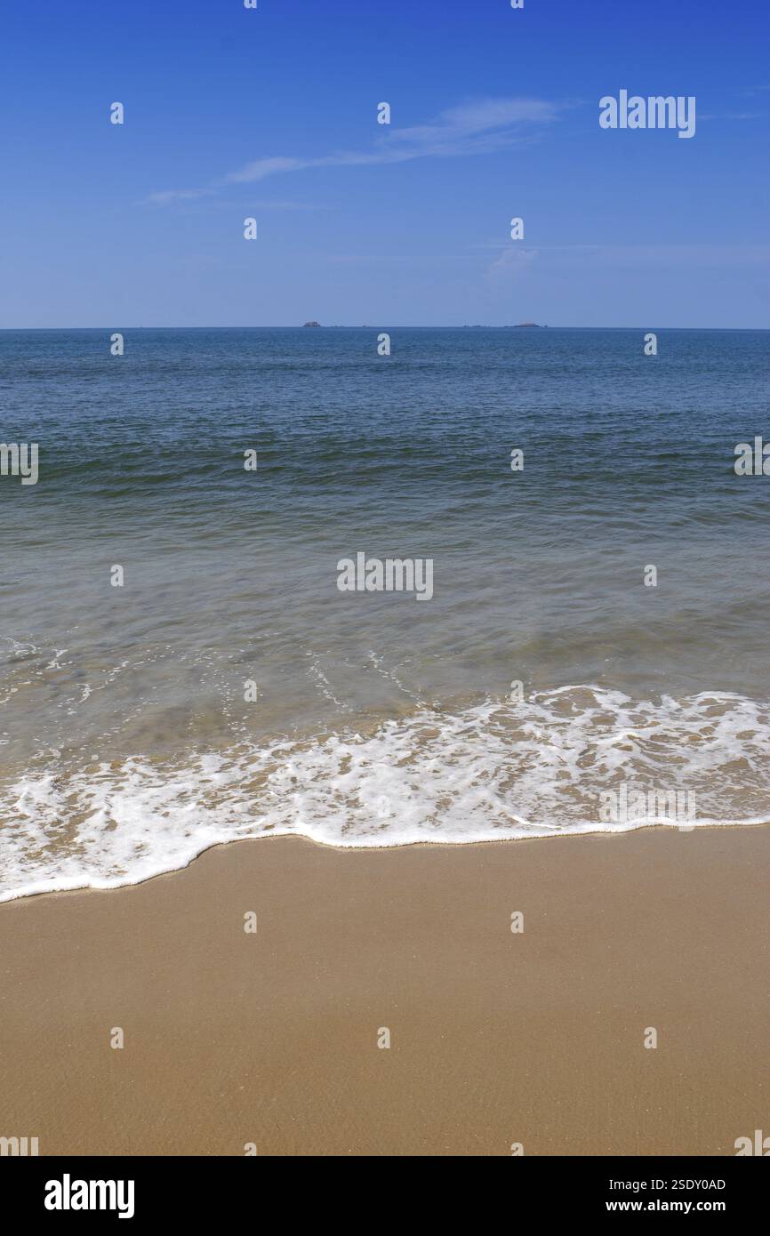 Surf waves on beach, Village Bhogwe, Konkan, District Sindhudurga ...