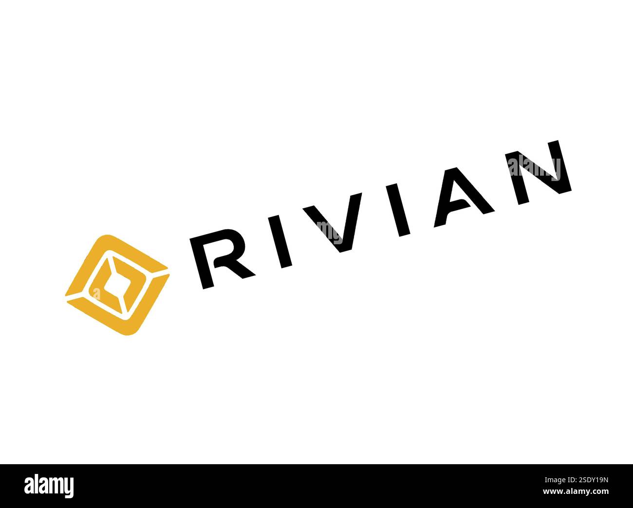 Nach links gedreht, Rivian Symbol, Auto, Logo Stock Photo - Alamy
