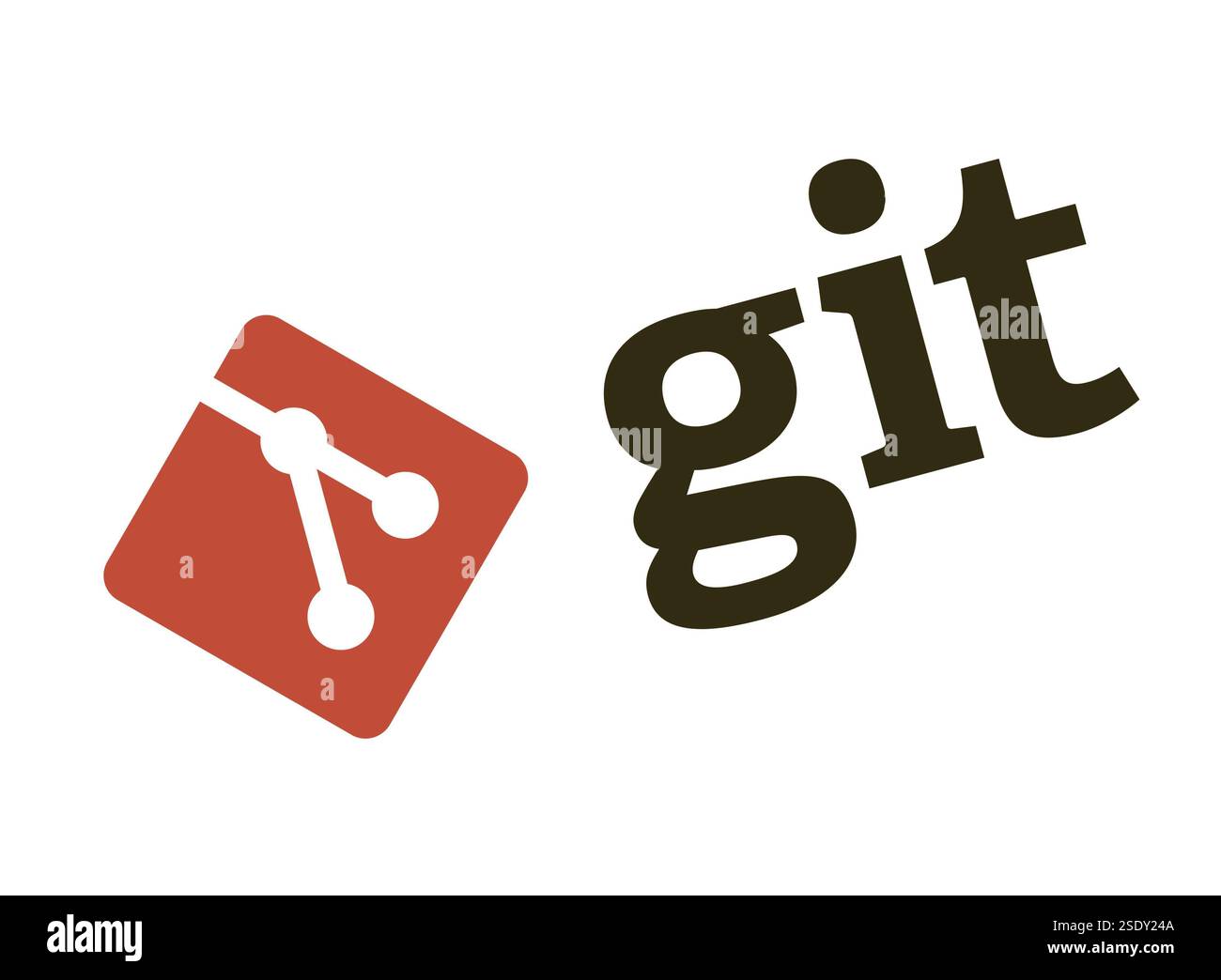 Turned to the left, Git Logo, Software, Logo Stock Photo - Alamy