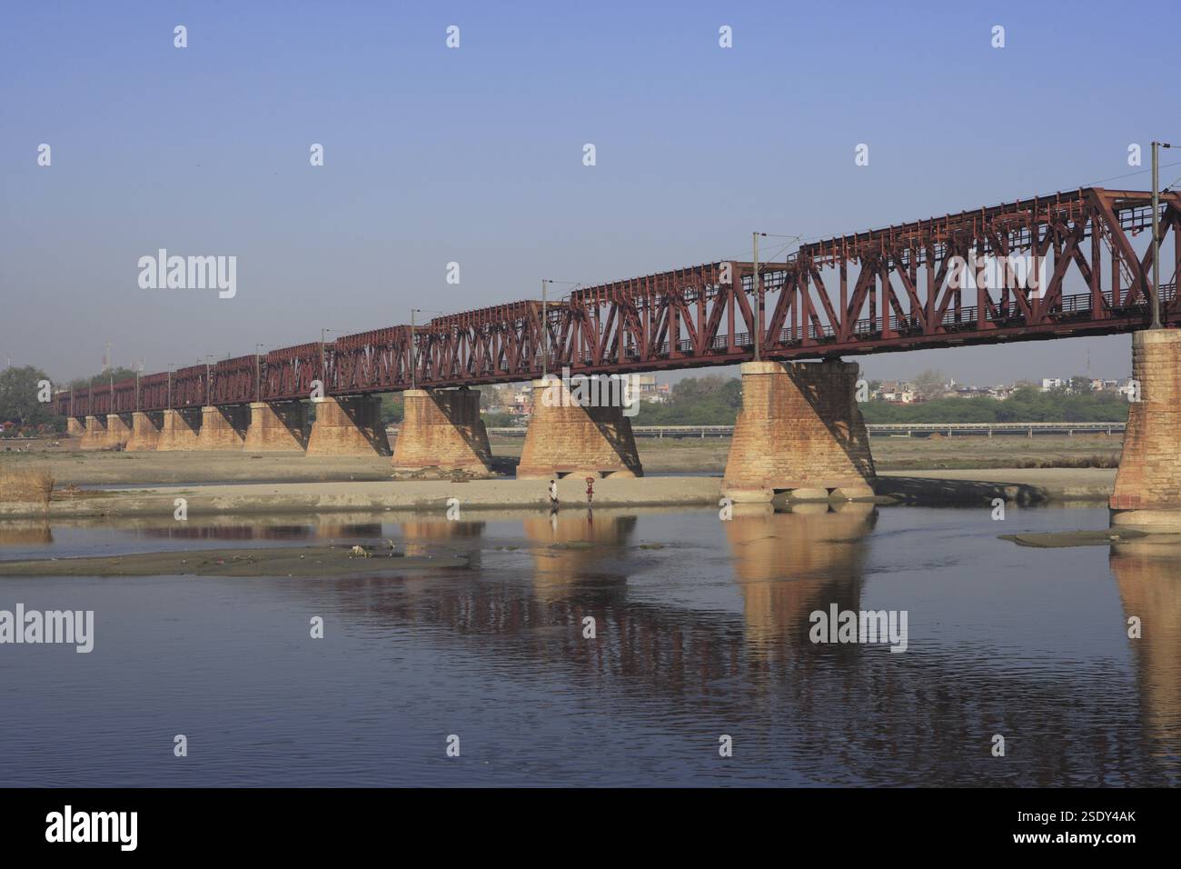 Combined bridge for railway and road transport, Agra, Uttar Pradesh ...