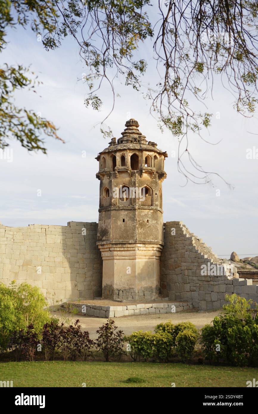 Guard Tower in Lotus Mahal, Hampi, Vijayanagar, UNESCO World Heritage ...