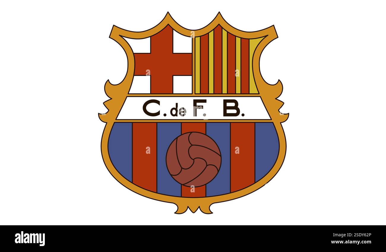 Barcelona Logo 1949, Soccer, Old Logo from 1949 Stock Photo - Alamy