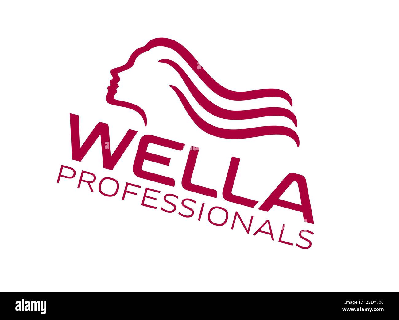 Turned to the right, Wella Logo, Cosmetics, Logo Stock Photo - Alamy