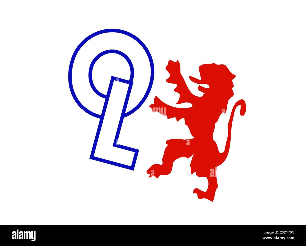 Rotated to right, Olympique Lyonnais Logo 1976, Soccer, Historic Logo ...
