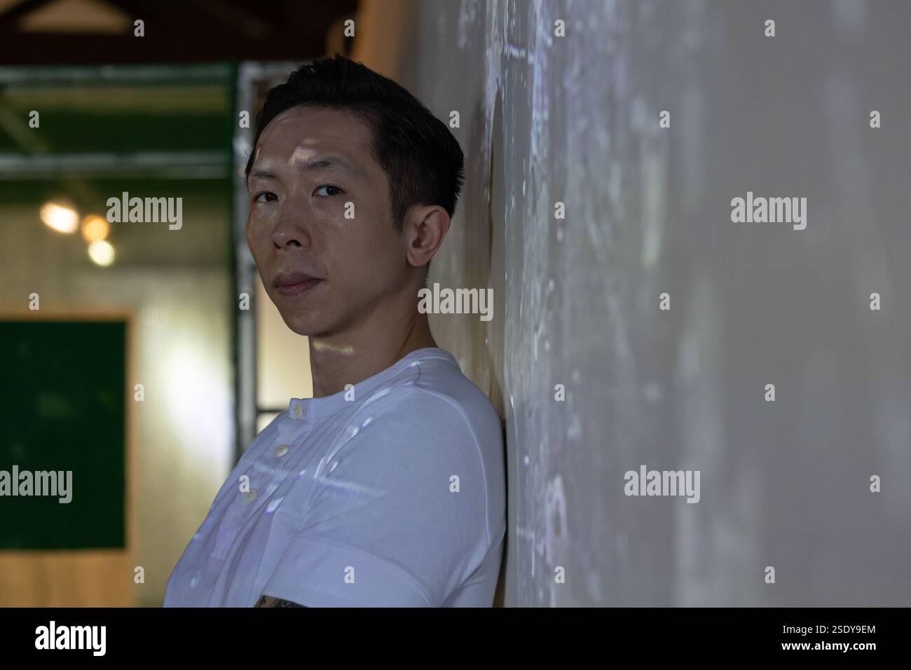 Lee Kai Chung at his exhibition in Macao. Lee Kai Chung, the Hong Kong ...