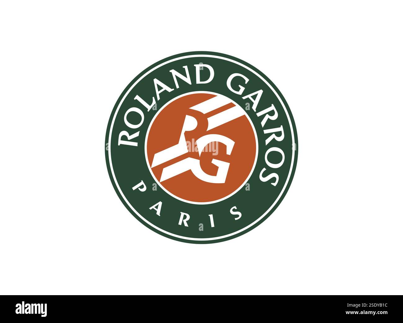 Rotated to right, Roland Garros logo, Organization, Logo Stock Photo ...
