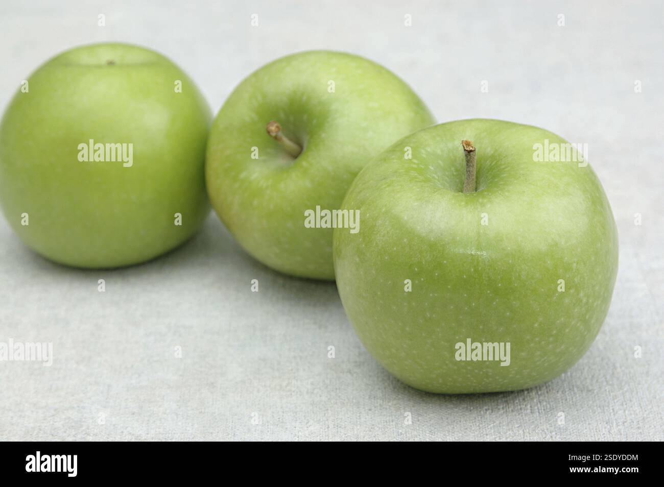 Food, Fruit, Green apple three apples Stock Photo - Alamy
