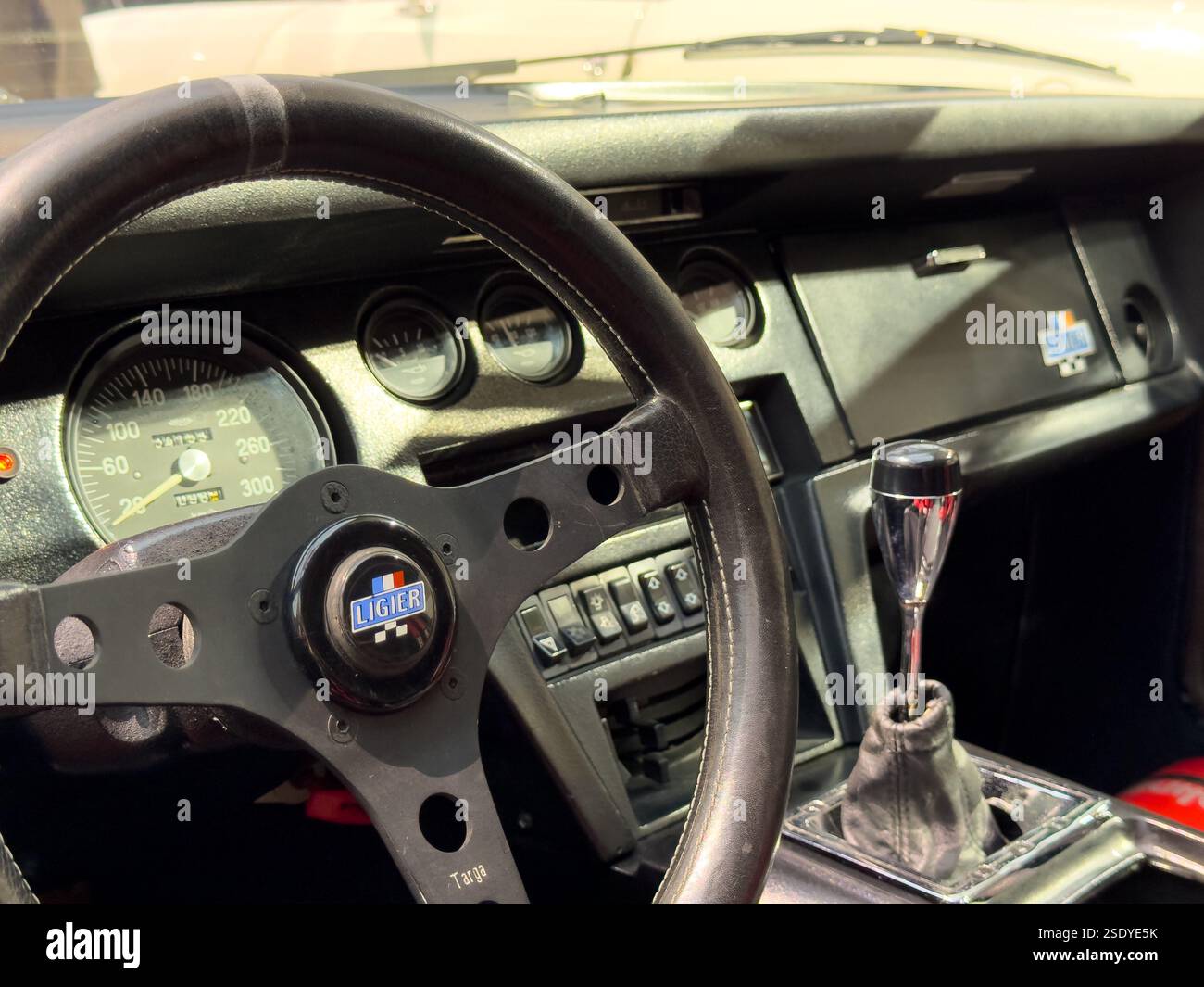 Classic race car interior showcases vintage design and thrilling speed ...
