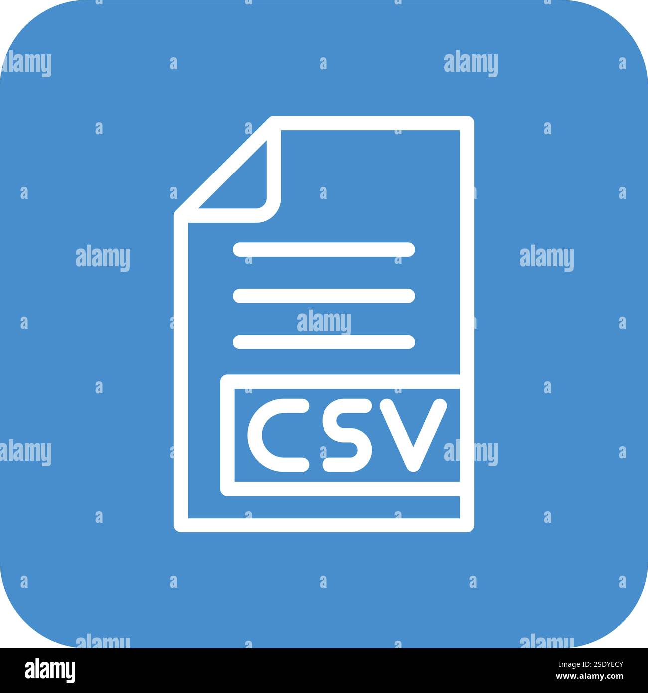 Csv file format icon Stock Vector Images - Alamy