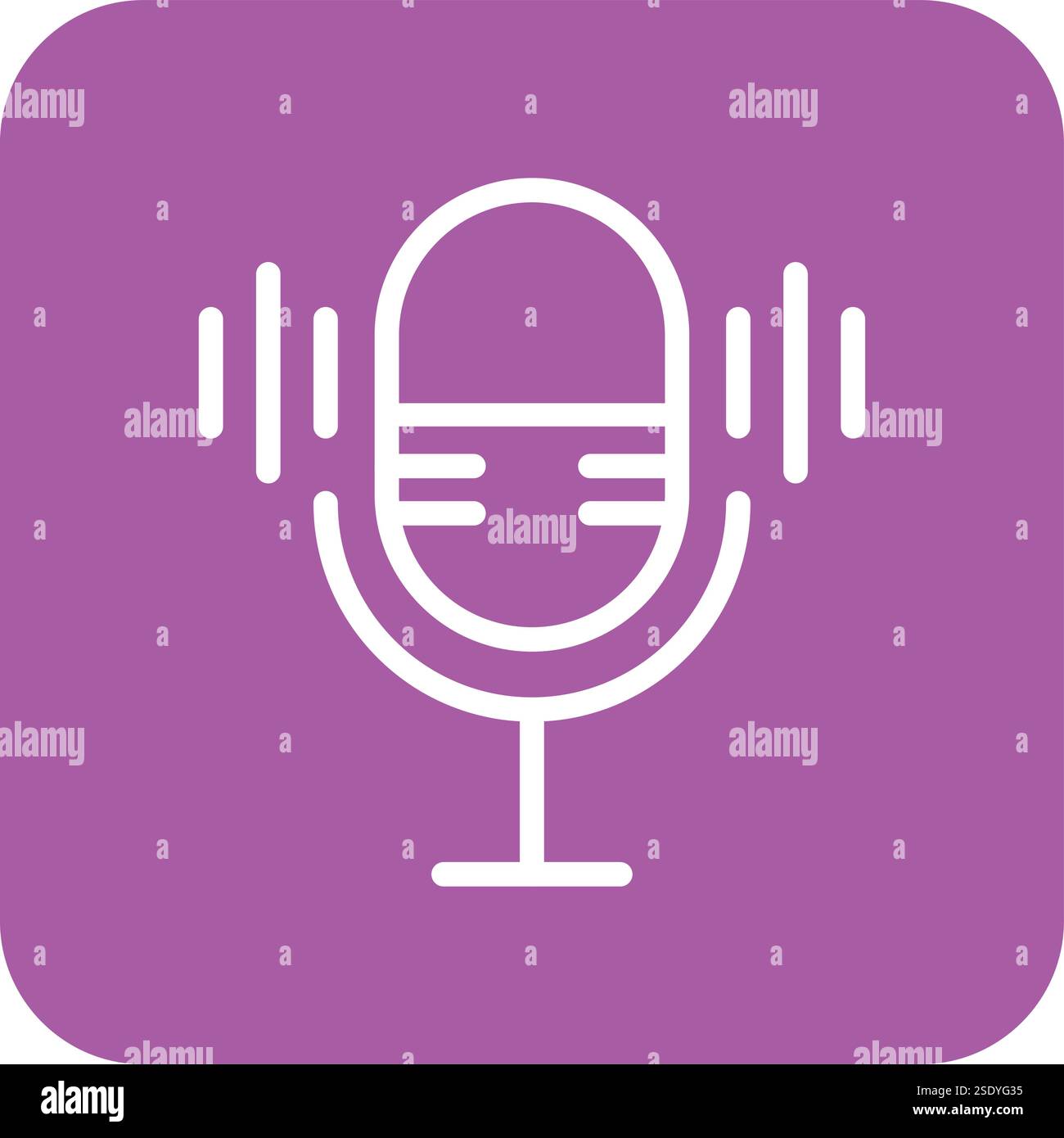 Microphone icon logo flat Cut Out Stock Images & Pictures - Alamy