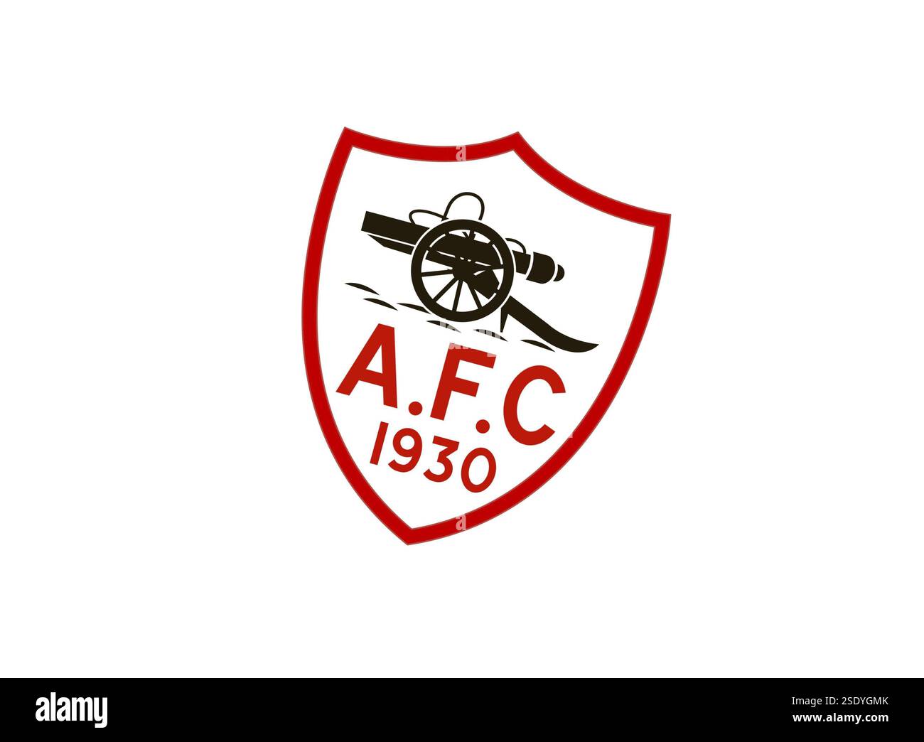 Rotated to right, Arsenal Logo 1930, Soccer, Old Logo from 1930 Stock ...