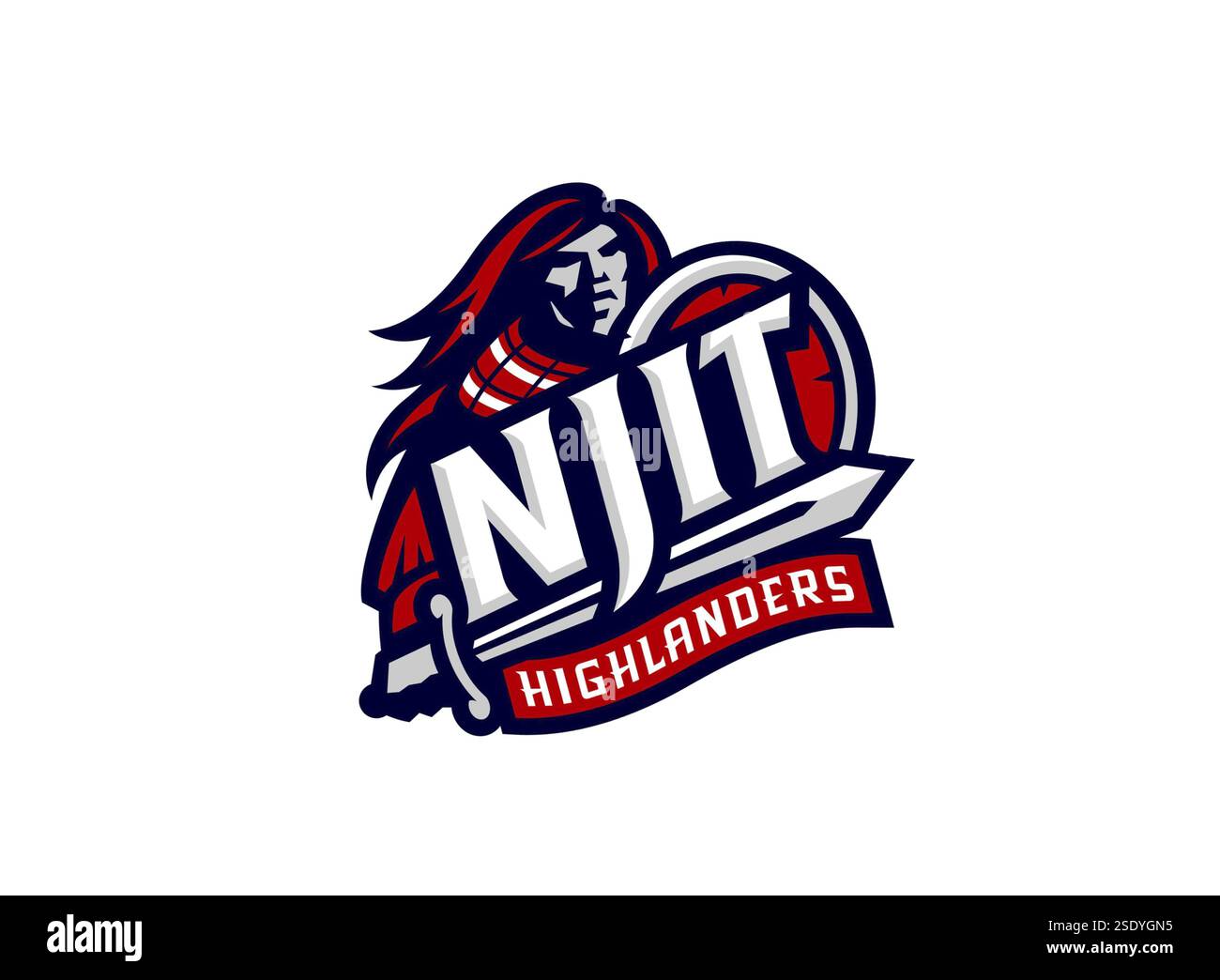 Turned to the left, NJIT Highlanders logo, American colleges ncaa, logo ...