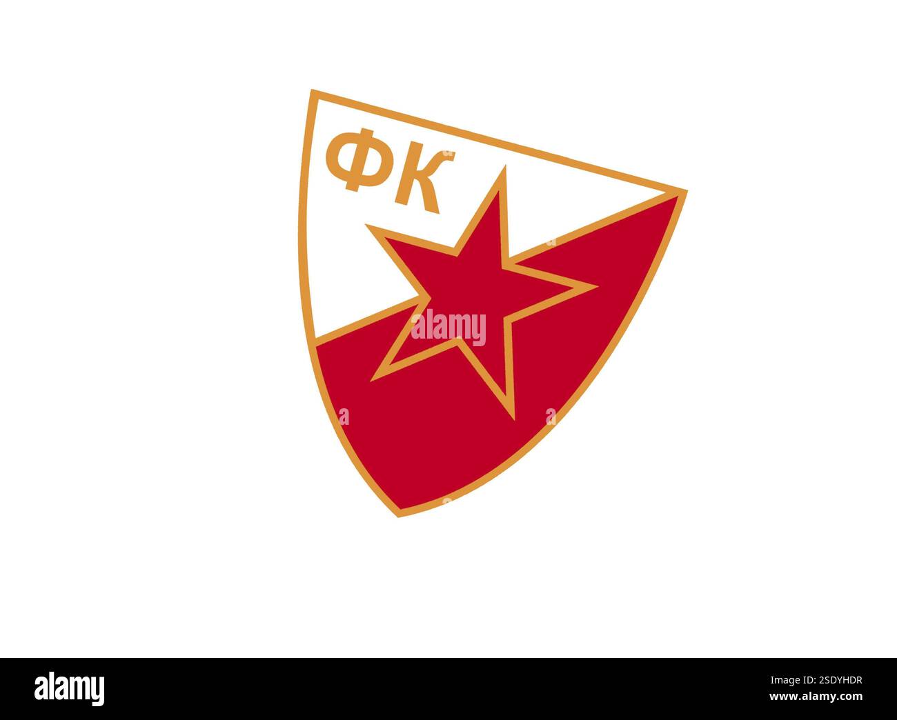 Rotated to right, Crvena Zvezda Logo 1988, Soccer, Old Logo from 1988 ...