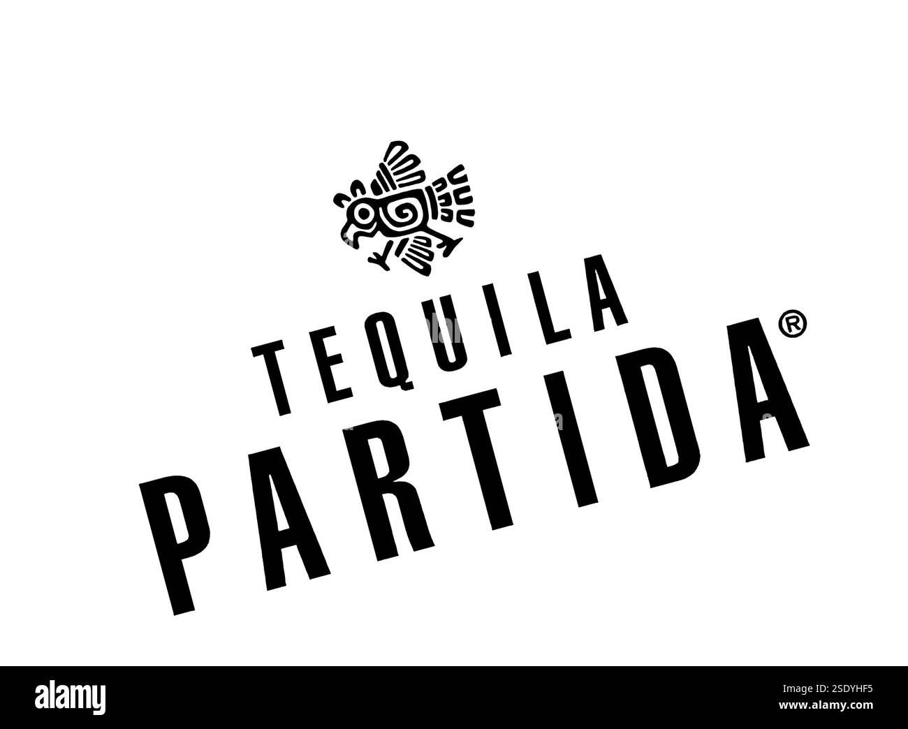 Turned to the left, Partida logo, drink, logo Stock Photo - Alamy