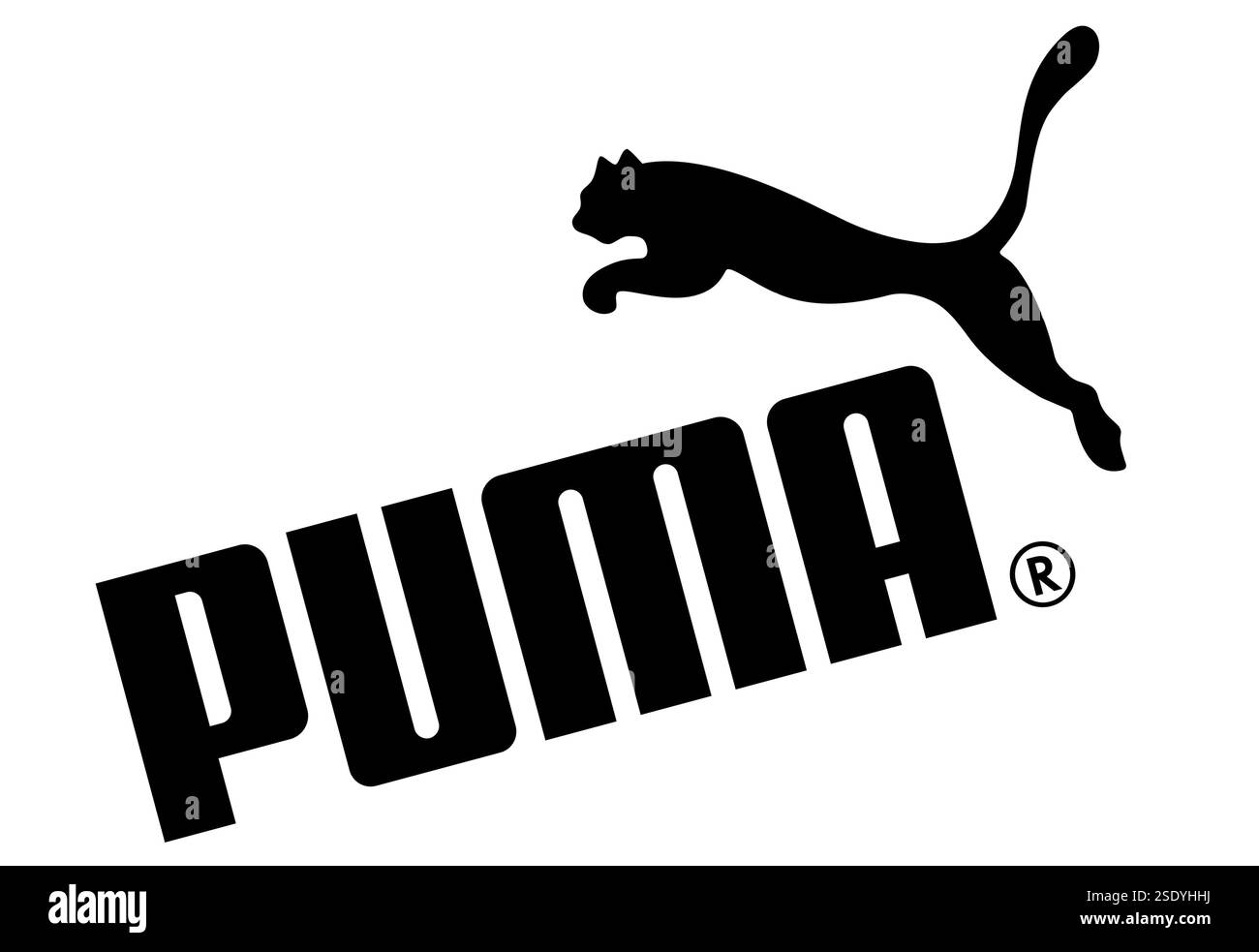 Turned to the left, PUMA logo, Fashion accessories, Logo Stock Photo ...