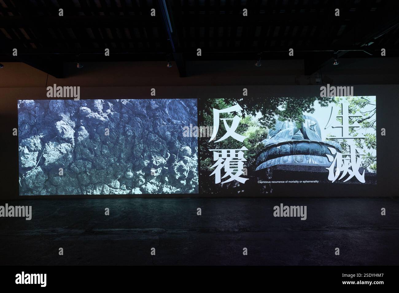 Projection from the exhibition of Lee Kai Chung, the Hong Kong artist ...