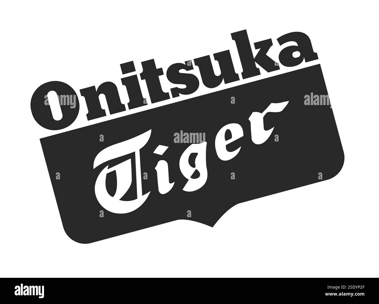 Turned to the left, Onitsuka Tiger logo, logo Stock Photo - Alamy
