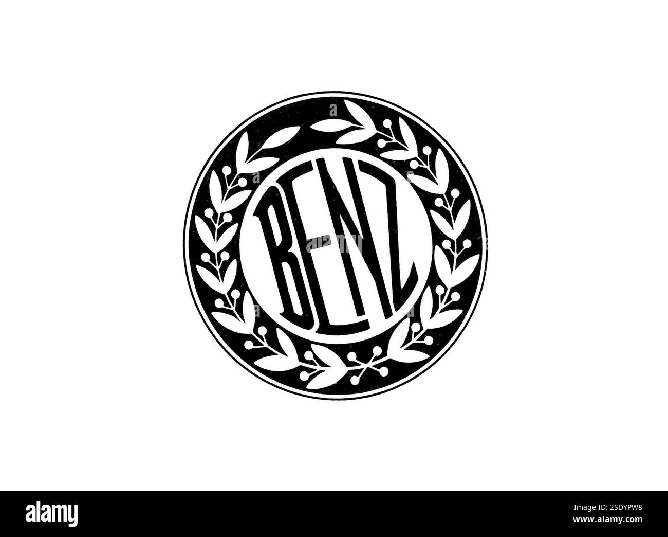 Nach links gedreht, Logo Benz, Logo Stock Photo - Alamy
