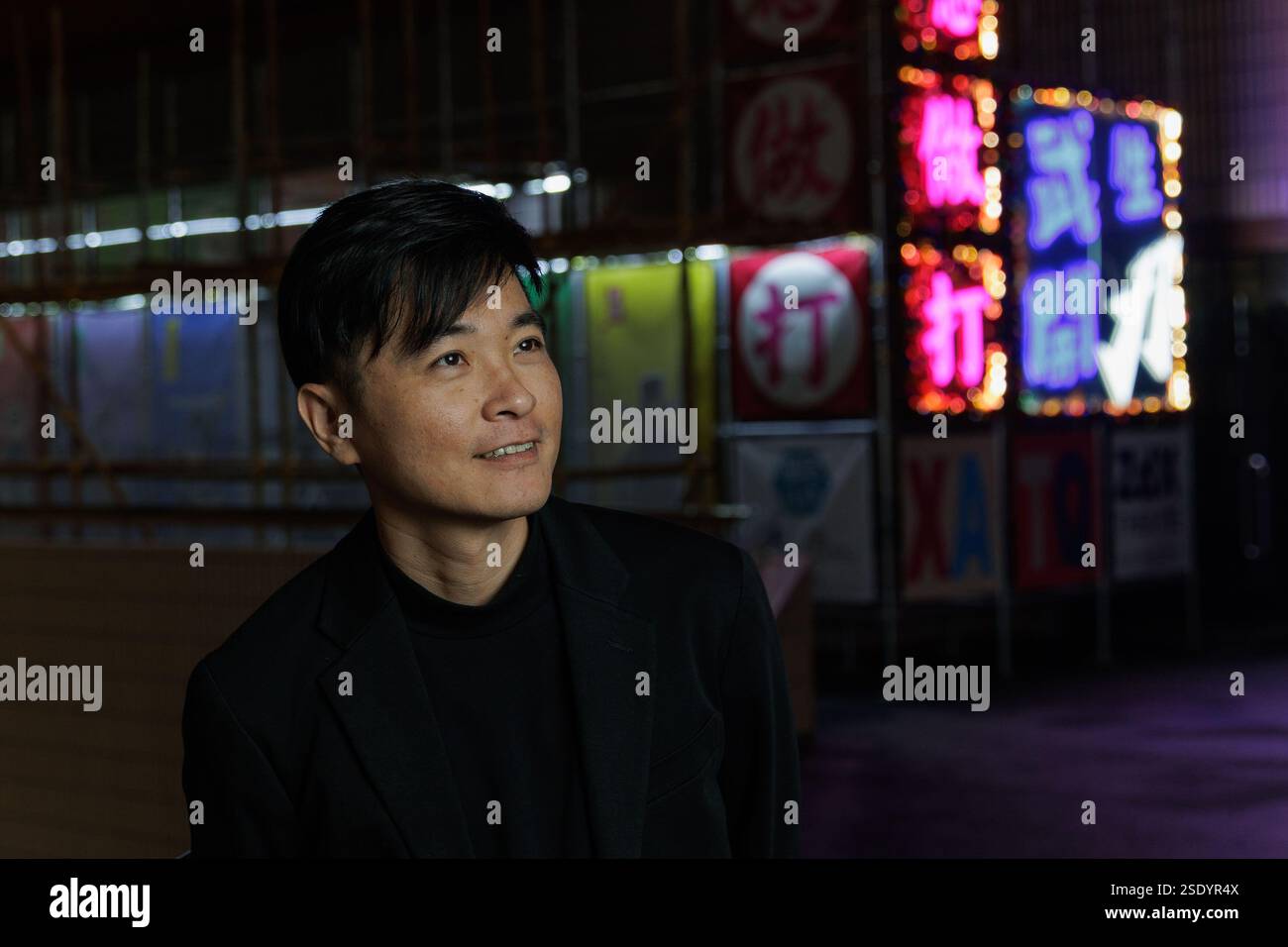 Hong Kong, China. 13th June, 2024. A portrait of Liu Xiaoyi, the Hong Kong-based artist and ...