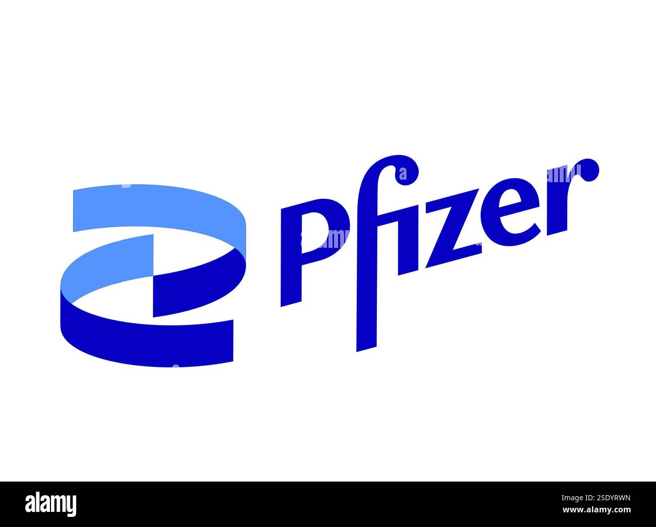 Nach links gedreht, Pfizer Medical Logos, Logo Stock Photo - Alamy