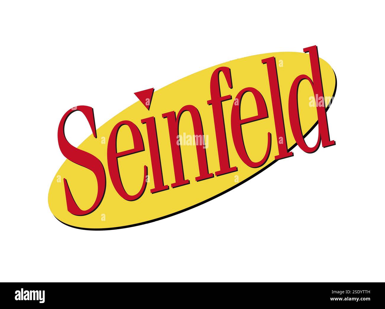 Nach links gedreht, Seinfeld-Logo, Logo Stock Photo - Alamy