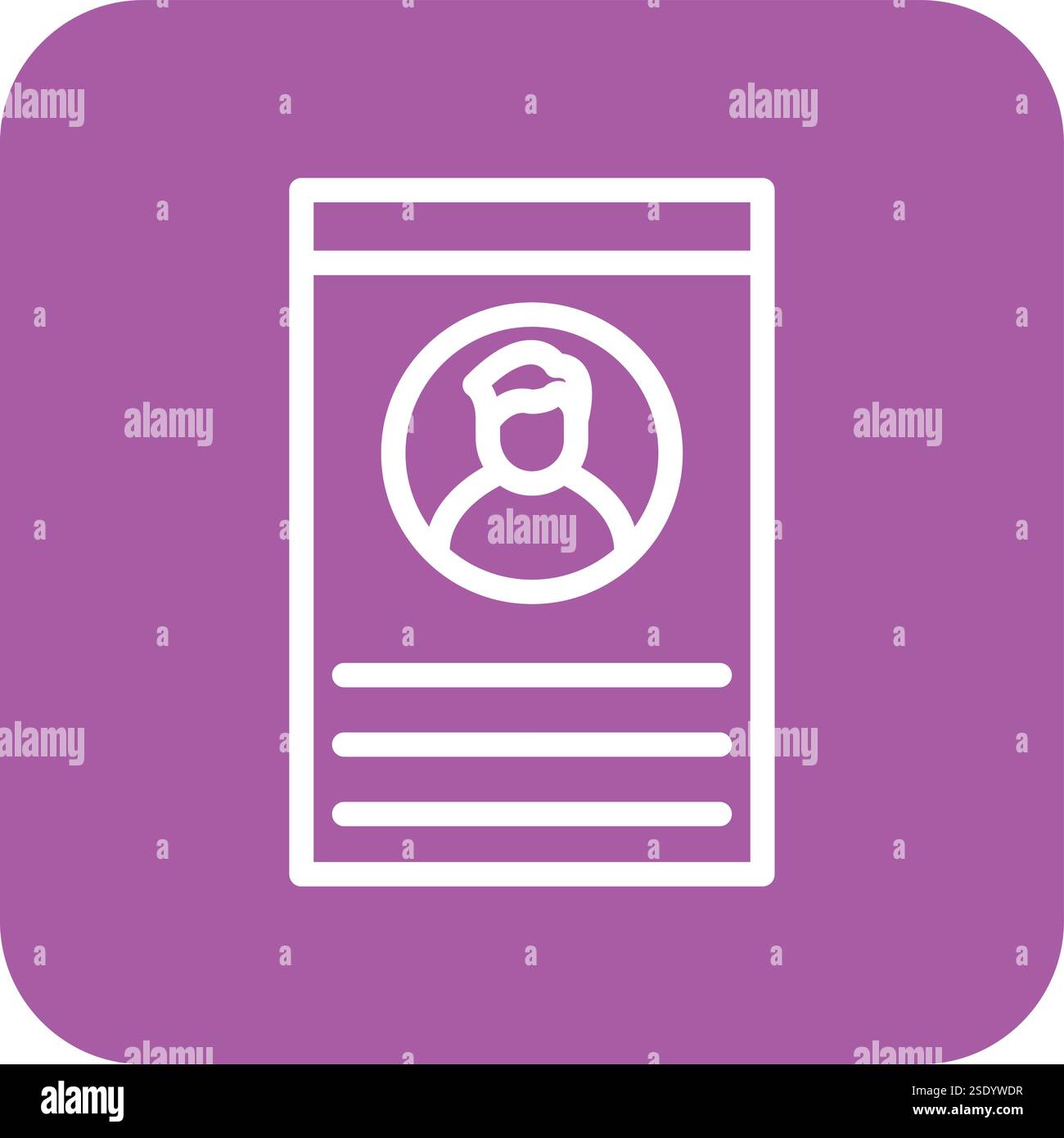 Icon profile design flat Cut Out Stock Images & Pictures - Alamy