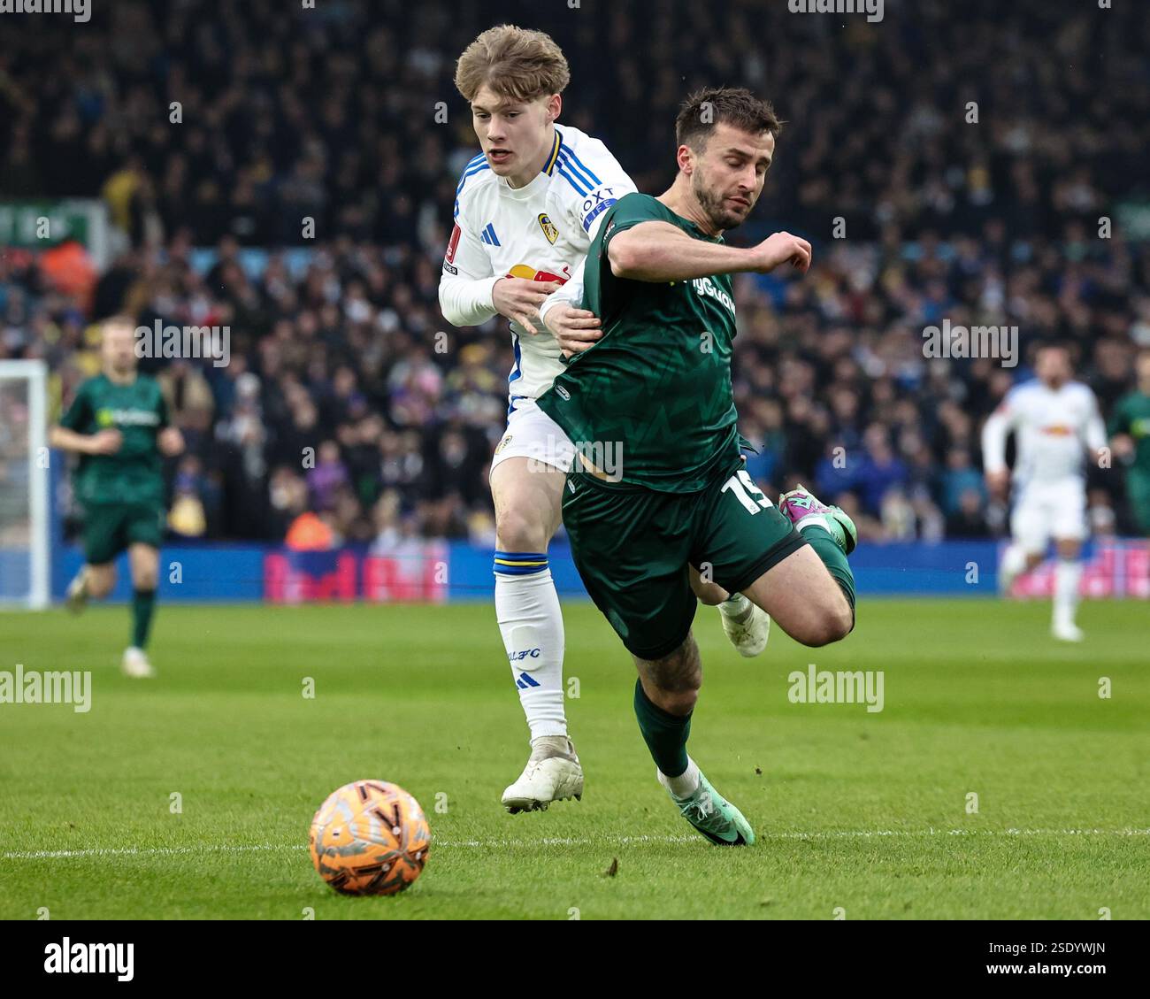 Leeds, UK. 08th Feb, 2025. Joe Bryan of Millwall is fouled by Sam ...