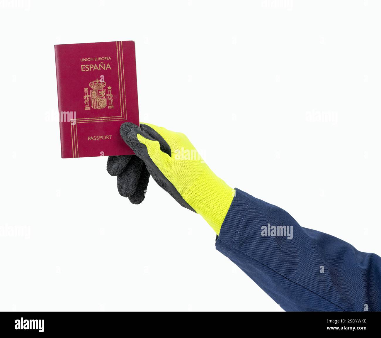 Hand holding spanish passport hi-res stock photography and images - Alamy