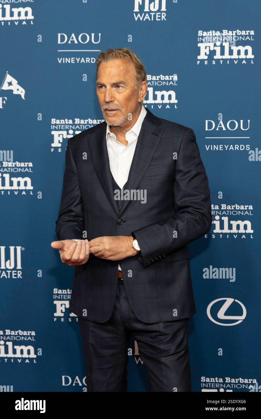 Santa Barbara, USA. 07th Feb, 2025. Kevin Costner arrives at the 40th ...