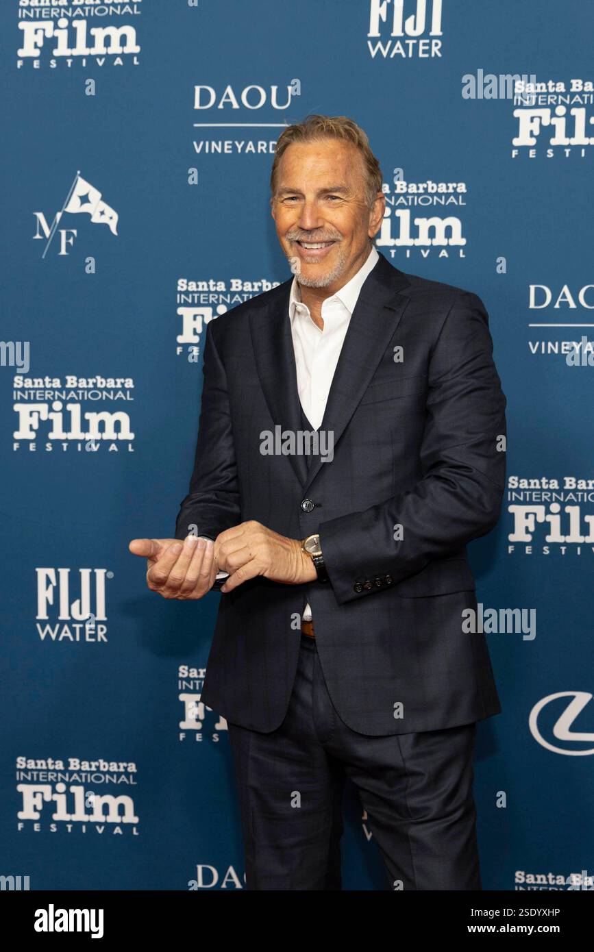 Santa Barbara, USA. 07th Feb, 2025. Kevin Costner arrives at the 40th ...