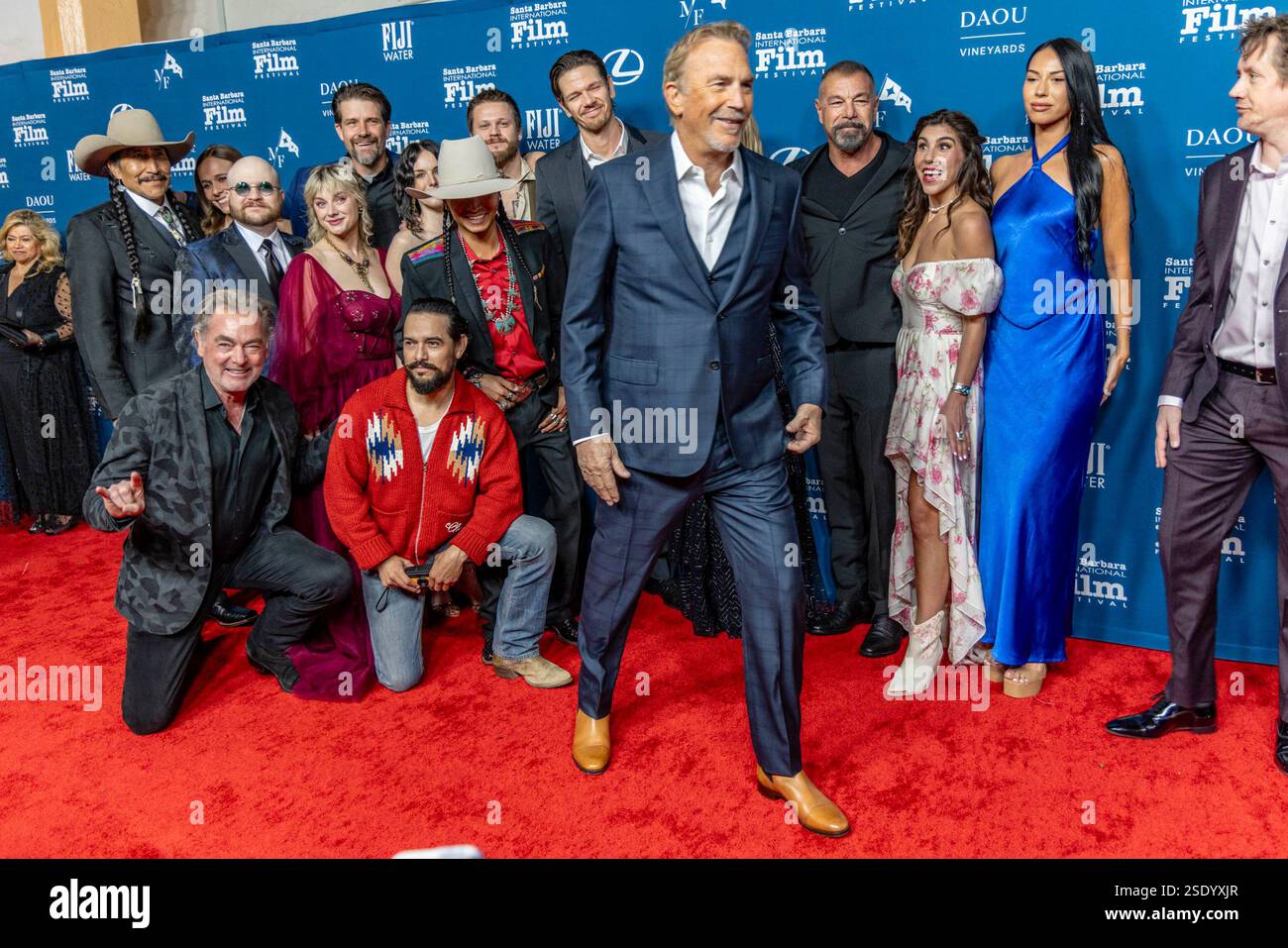 Kevin Costner and Cast arrive at the 40th Santa Barbara International ...
