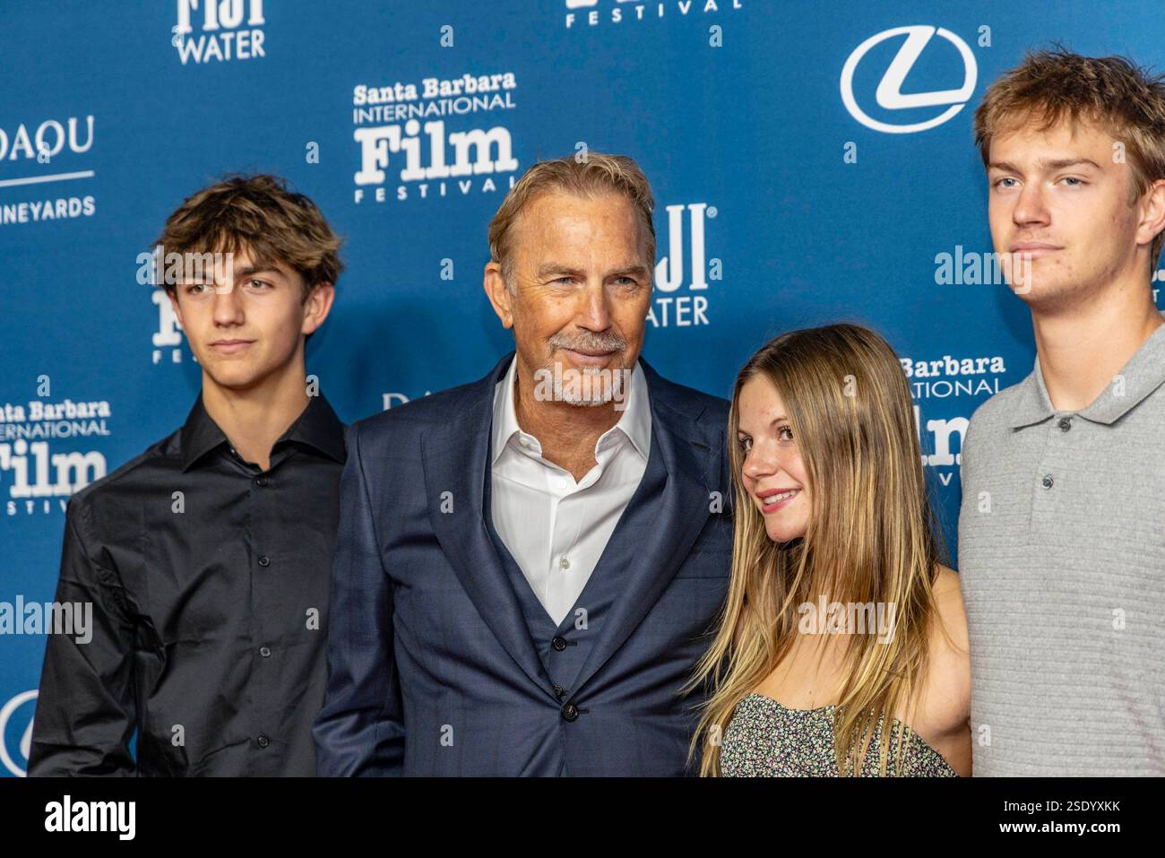 Santa Barbara, USA. 07th Feb, 2025. (L-R) Hayes Logan Costner, Kevin ...