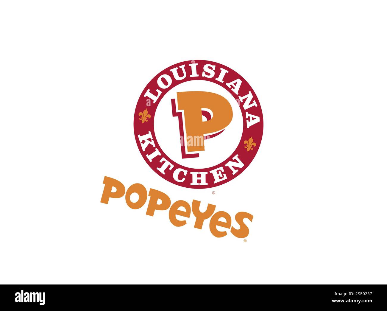 Rotated to right, Logo Popeyes, Logo Stock Photo - Alamy