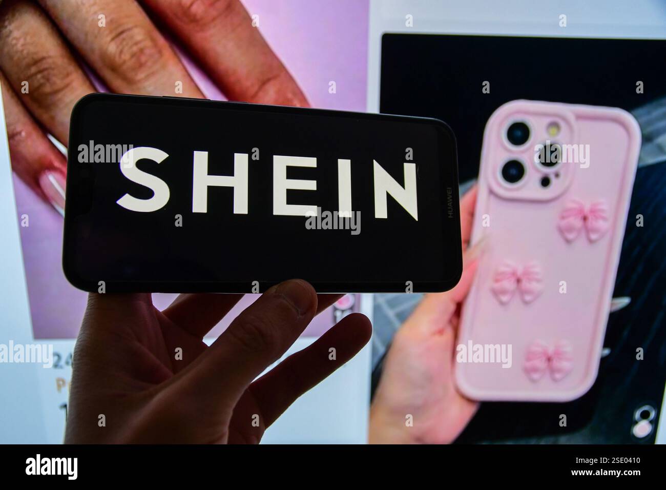 France. 07th Feb, 2025. In this photo illustration of the Shein company ...