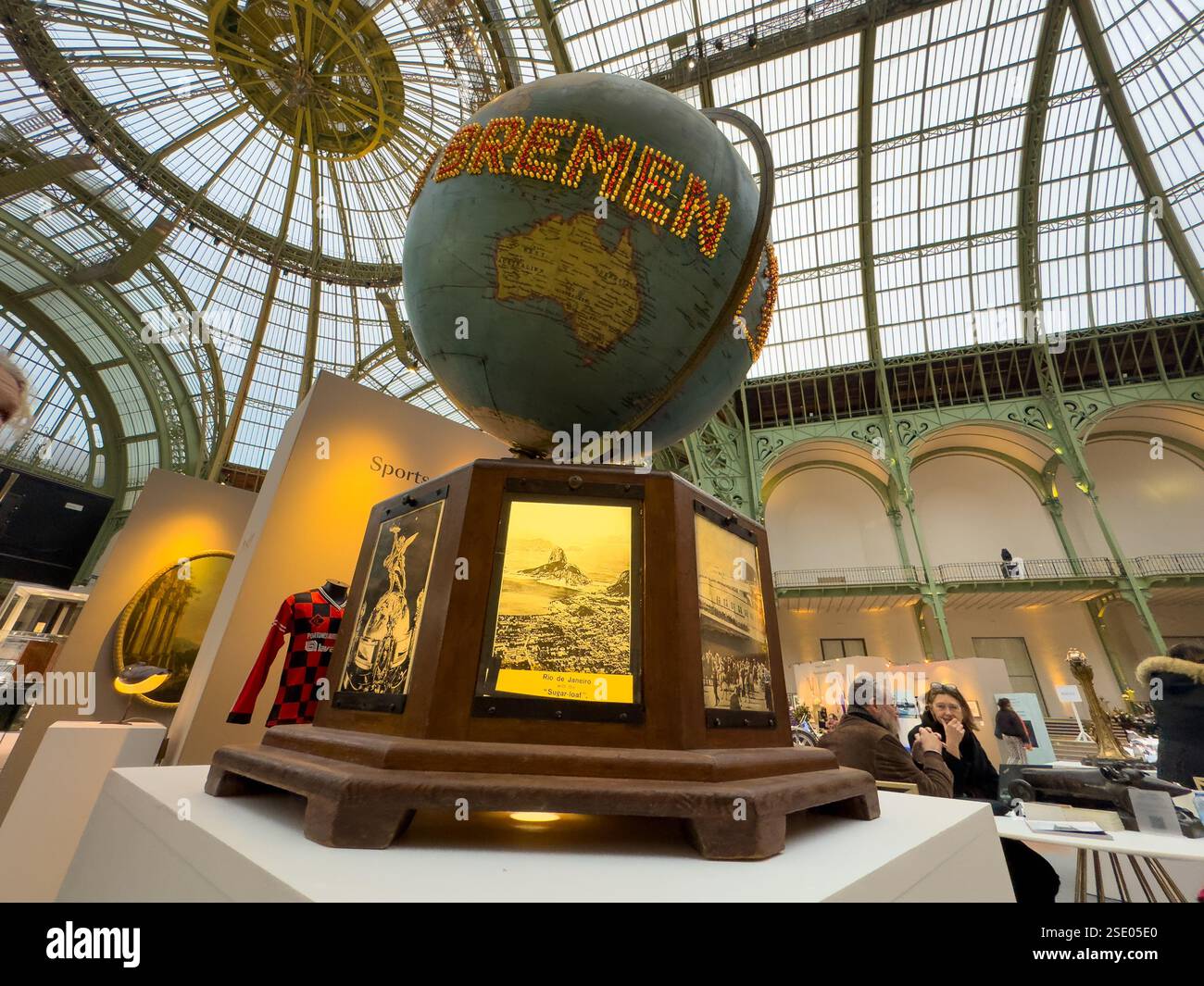 Creative globe displaying Bremen shines brightly under elegant ...