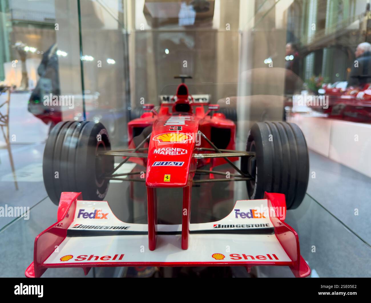 Racing spirit captured in a vibrant red model car display at a local ...
