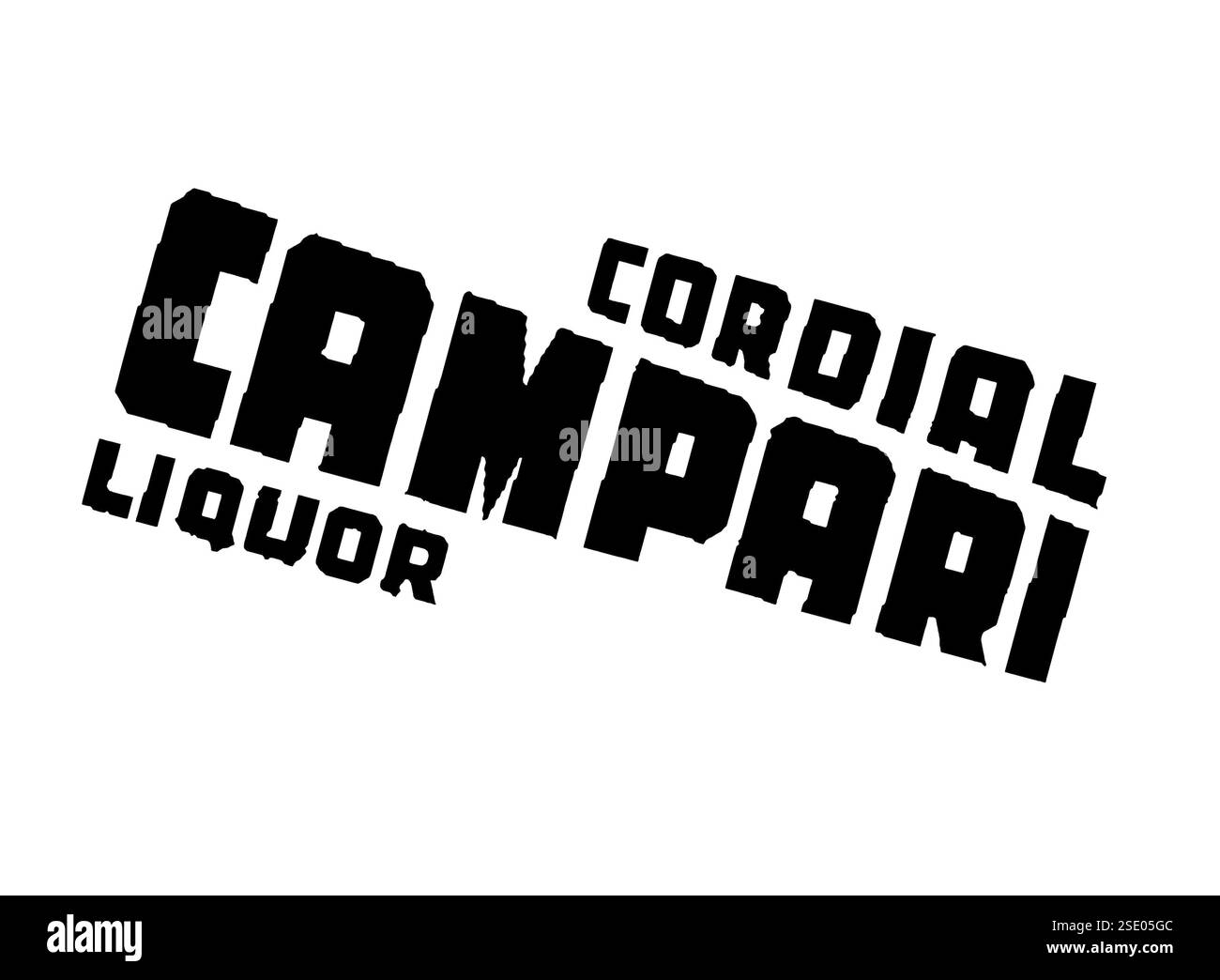 Rotated to right, Campari Logo 1935, Drink, Old Logo from 1935 Stock ...