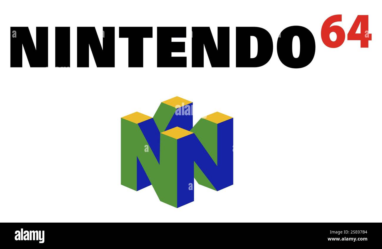 Nintendo 64 Logo 19951, Games, Old Logo from 9951 Stock Photo - Alamy