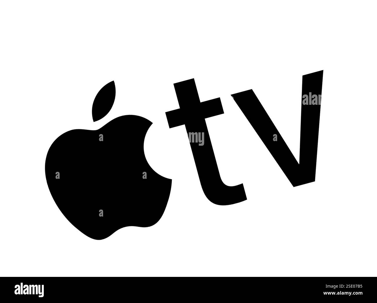 Rotated to left, Apple TV logo, Media & TV, Logo Stock Photo - Alamy