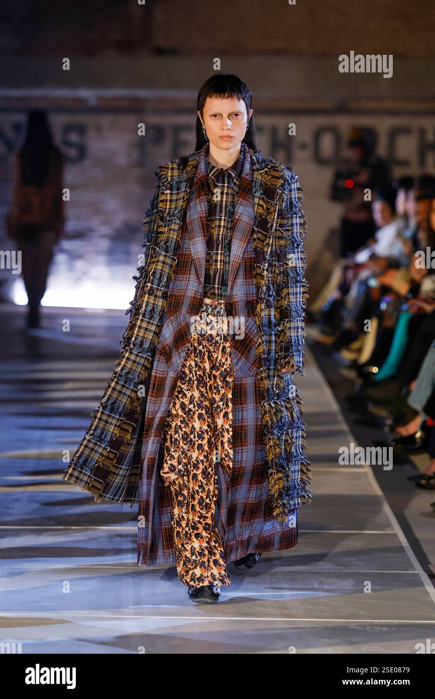 New York, USA. 07th Feb, 2025. A model is seen on the catwalk at the ...