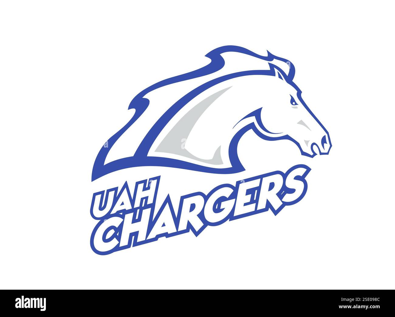 Turned to the left, Alabama Huntsville Chargers logo, logo Stock Photo ...