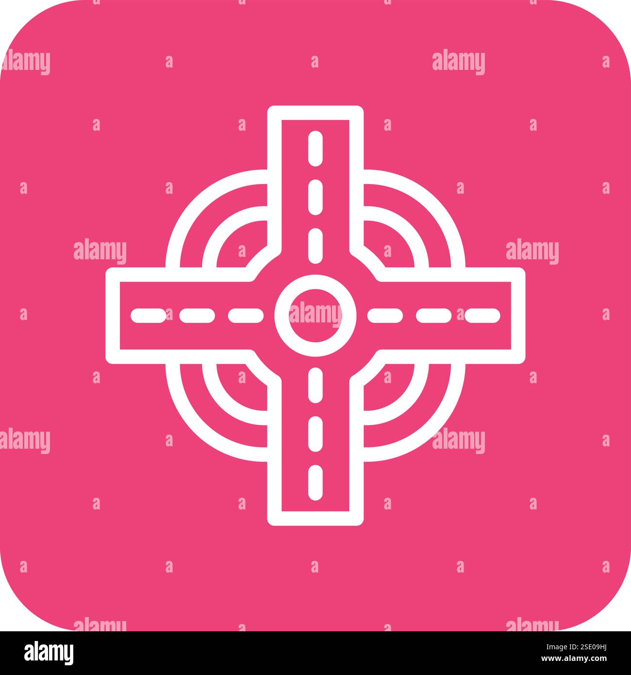 Road intersection Vector Icon Design Illustration Stock Vector Image ...