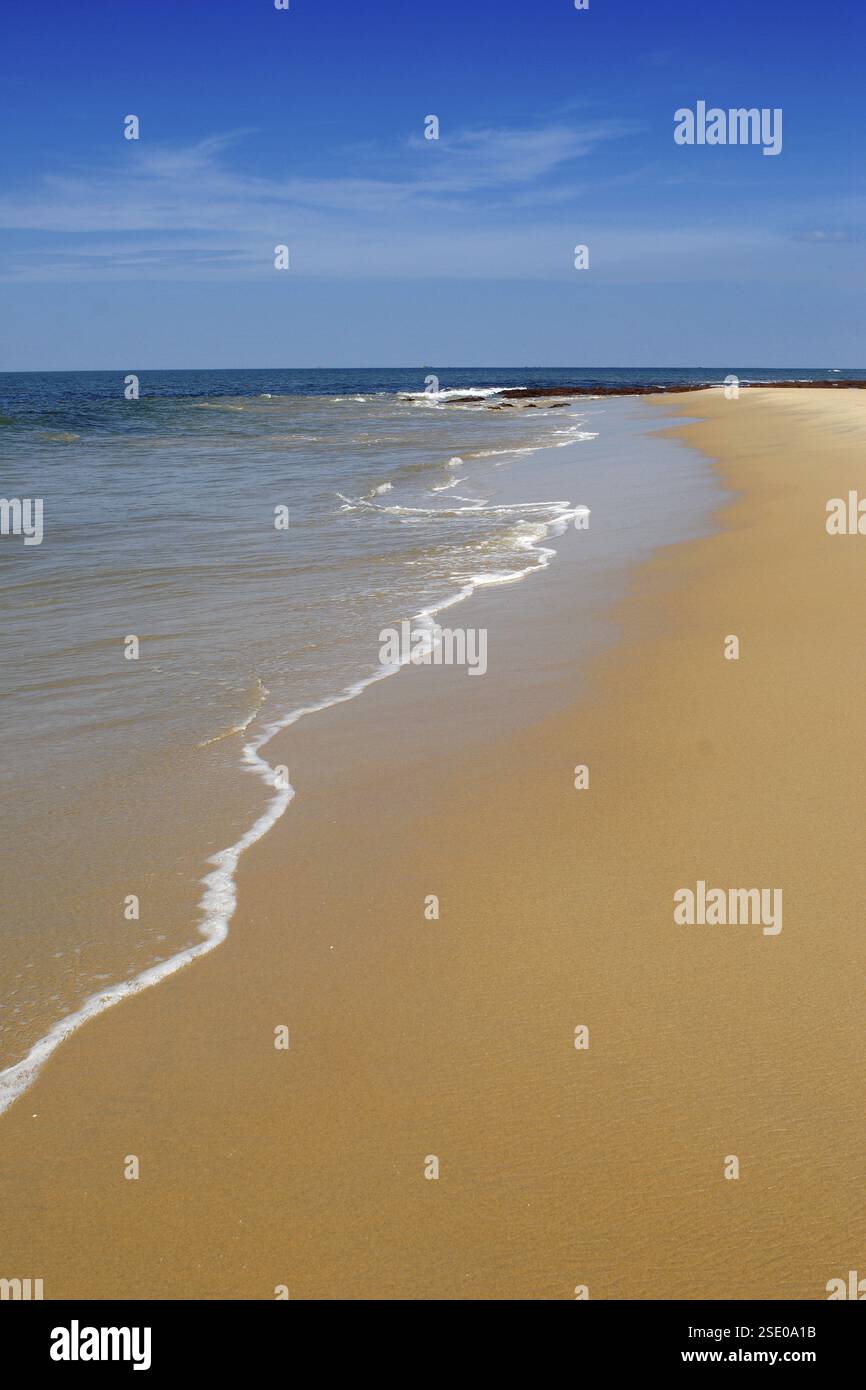 Surf waves on beach, Village Bhogwe, Konkan, District Sindhudurga ...